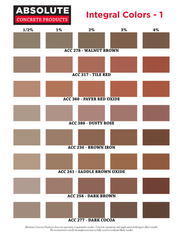 Integral Color - Absolute Concrete Products