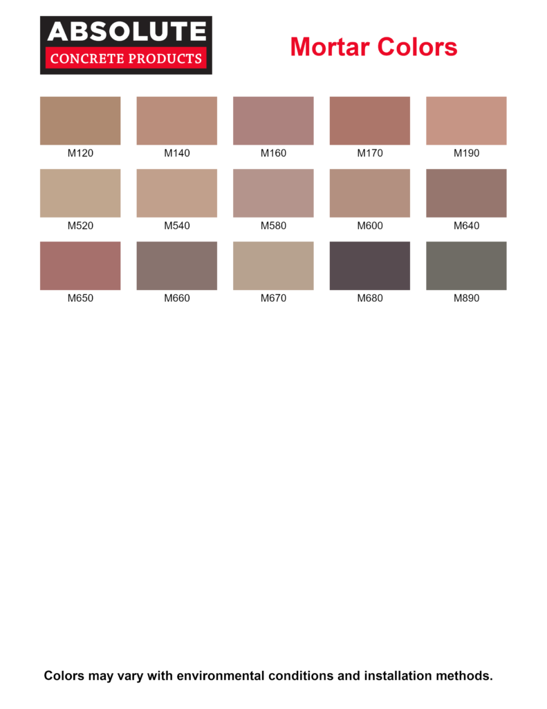 Mortar Color - Absolute Concrete Products